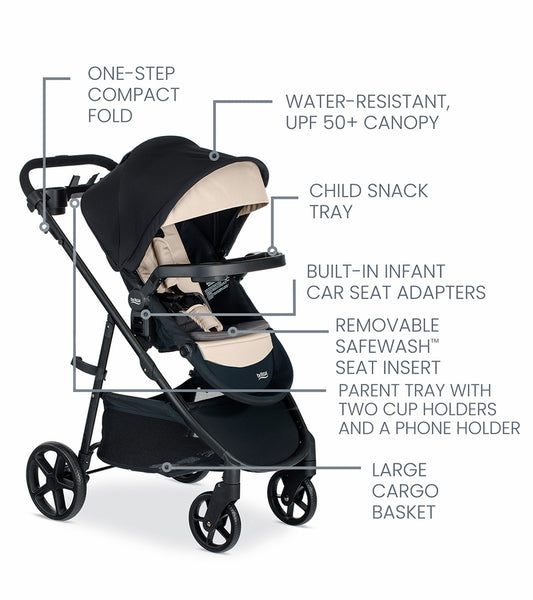 Britax Willow Brook S+ Travel System with Alpine Anti-Rebound Base - S ...